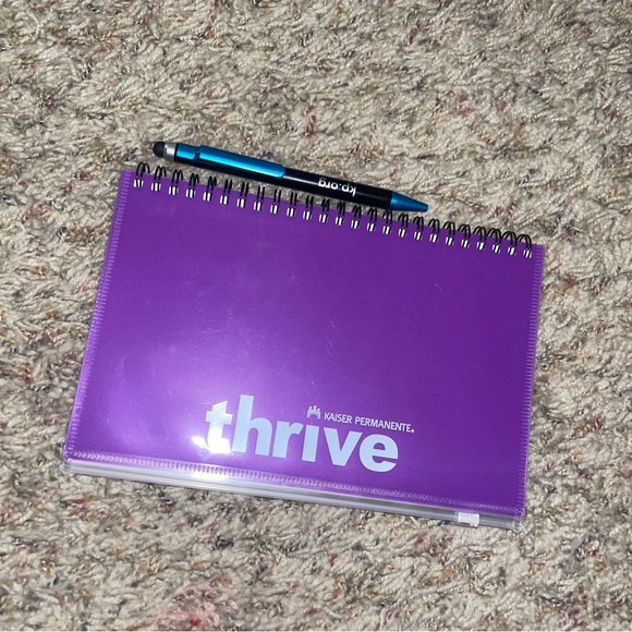 Thrive | Office | Nwt Purple Nice Thrive Notebook With Pen Kaiser ...
